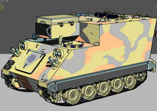 台湾省 M577模型-装甲车／坦克模型库-3ds Max(.max)模型下载-cg模型网