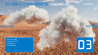 云彩 云朵模型-特效模型库-VDB(.vdb)模型下载-cg模型网