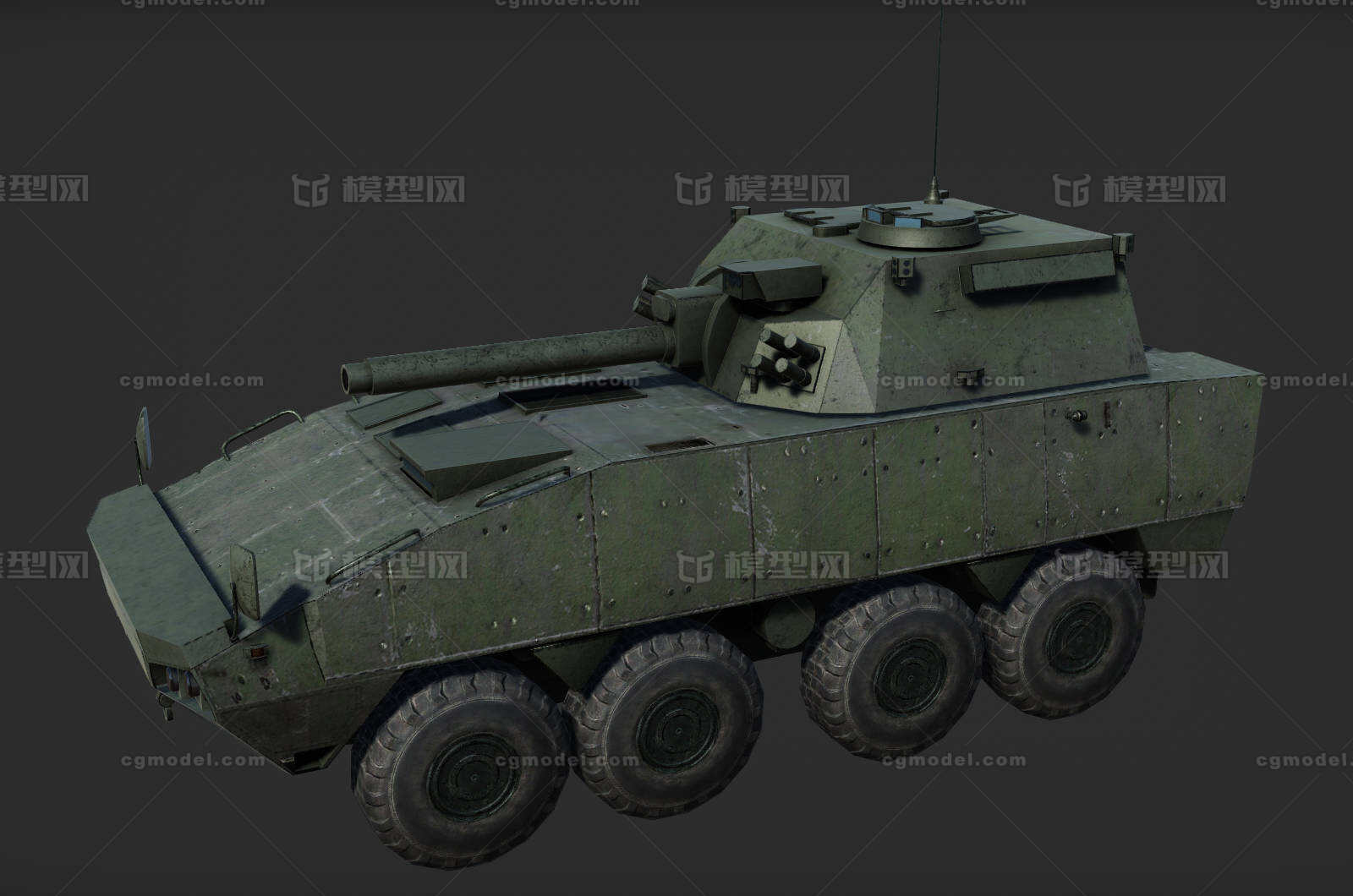 M1287型120毫米自行迫击炮 M120拖拽式迫击炮模型-装甲车／坦克模型库-3ds Max(.max)模型下载-cg模型网