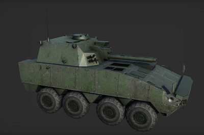 M1287型120毫米自行迫击炮 M120拖拽式迫击炮模型-装甲车／坦克模型库-3ds Max(.max)模型下载-cg模型网