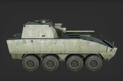 M1287型120毫米自行迫击炮 M120拖拽式迫击炮模型-装甲车／坦克模型库-3ds Max(.max)模型下载-cg模型网