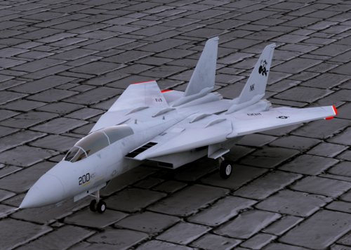 美国空军 F-14模型-军用飞机模型库-3ds Max(.max)模型下载-cg模型网