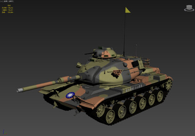 台湾省 M60A3模型-装甲车／坦克模型库-FBX(.fbx)模型下载-cg模型网