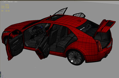 2017款凯迪拉克ATSL Cadillac模型-轿车模型库-3ds Max(.max)模型下载-cg模型网