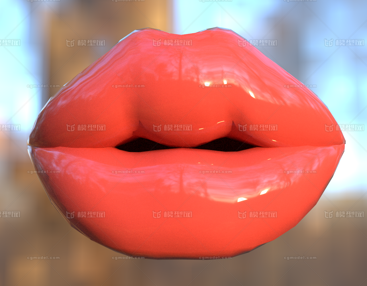 生饱满嘴唇CG模型下载 接吻嘟嘴模型-器官模型库-FBX(.fbx)模型下载-cg模型网