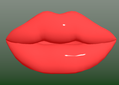 女生饱满嘴唇CG模型下载 接吻嘟嘴模型-器官模型库-FBX(.fbx)模型下载-cg模型网