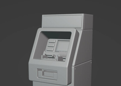 银行取款机ATM机器3d模型模型-电脑设备模型库-Blender(.blend)模型下载-cg模型网