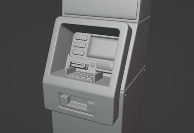 银行取款机ATM机器3d模型模型-电脑设备模型库-Blender(.blend)模型下载-cg模型网