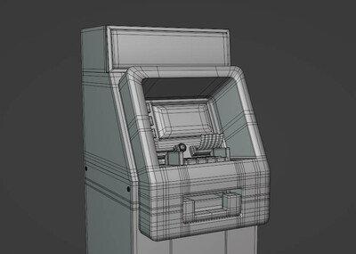 银行取款机ATM机器3d模型模型-电脑设备模型库-Blender(.blend)模型下载-cg模型网