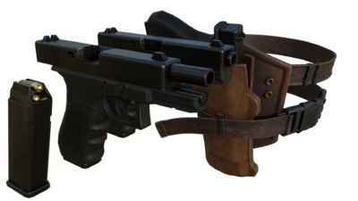 手枪 格洛克G17 Glock G17 枪套 皮带 腿部快拔模型-防具模型库-Maya(.ma/.mb)模型下载-cg模型网