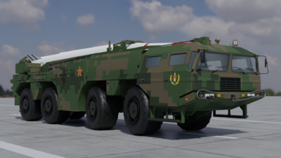 最新涂装DF-11 东风-11甲模型-火炮器械模型库-Blender(.blend)模型下载-cg模型网