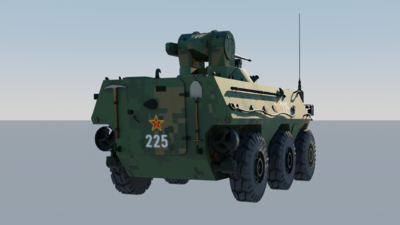 最新两种涂装ZSL92式轮式步兵战车 92式步战车模型-火炮器械模型库-Blender(.blend)模型下载-cg模型网