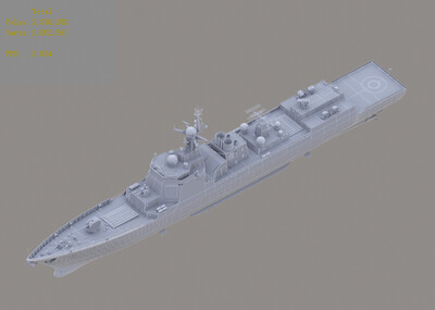 052D驱逐舰模型-军舰模型库-3ds Max(.max)模型下载-cg模型网