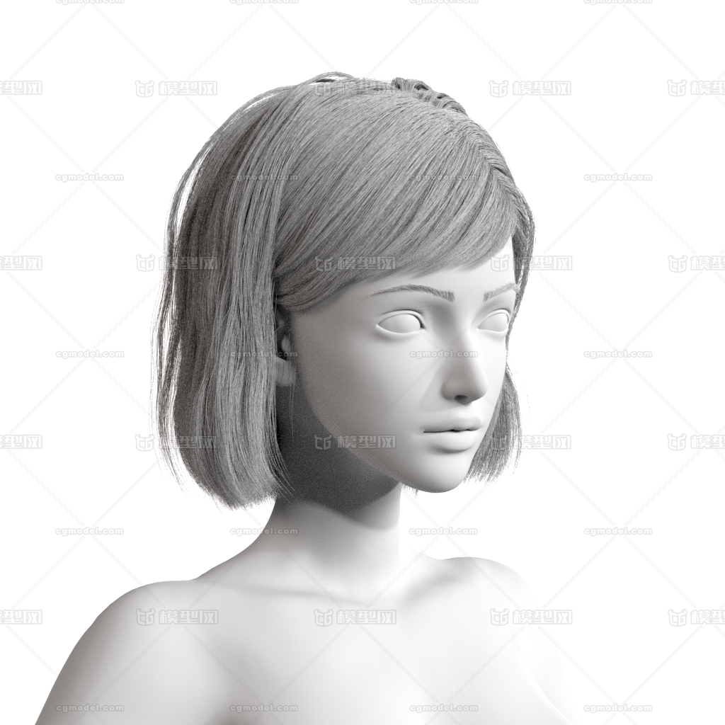 真实细节呈现 毛发雕塑模型-女人模型库-Maya(.ma/.mb)模型下载-cg模型网