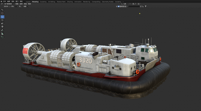 PBR 中国海军726型“野马”气垫登陆艇模型-军舰模型库-FBX(.fbx)模型下载-cg模型网