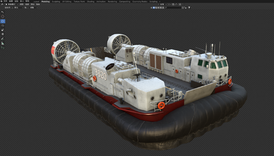 PBR 中国海军726型“野马”气垫登陆艇模型-军舰模型库-FBX(.fbx)模型下载-cg模型网