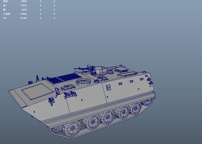 89式装甲输送车 ZSD-89模型-装甲车／坦克模型库-Maya(.ma/.mb)模型下载-cg模型网