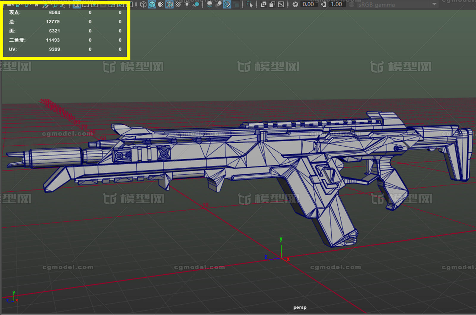 武器 枪械模型-枪械模型模型库-Maya(.ma/.mb)模型下载-cg模型网