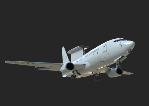 PBR美国空军 E-7A预警机模型-军用飞机模型库-3D Studio(.3ds)模型下载-cg模型网