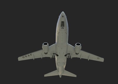 PBR美国空军 E-7A预警机模型-军用飞机模型库-3D Studio(.3ds)模型下载-cg模型网