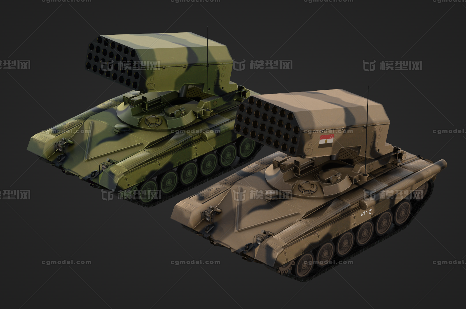 TOS-1喷火坦克模型-装甲车／坦克模型库-Cinema 4D(.c4d)模型下载-cg模型网