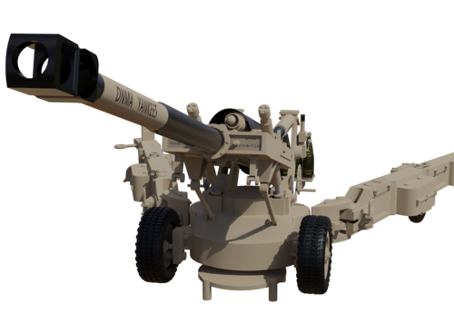 美制 M198牵引式155毫米榴弹炮模型-火炮器械模型库-Blender(.blend)模型下载-cg模型网