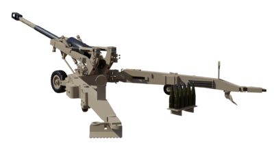 美制 M198牵引式155毫米榴弹炮模型-火炮器械模型库-Blender(.blend)模型下载-cg模型网