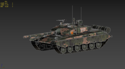 99A坦克 阅兵模型-装甲车／坦克模型库-3ds Max(.max)模型下载-cg模型网