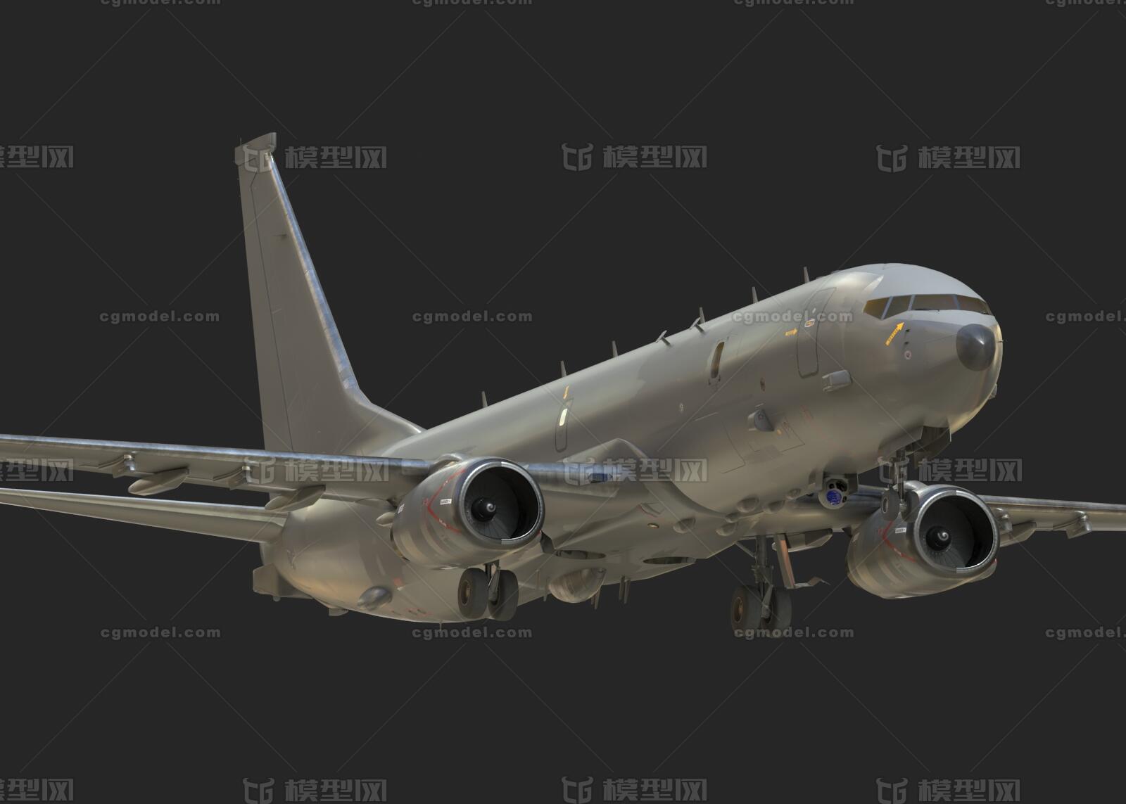 美国海军 P-8A模型-军用飞机模型库-3D Studio(.3ds)模型下载-cg模型网