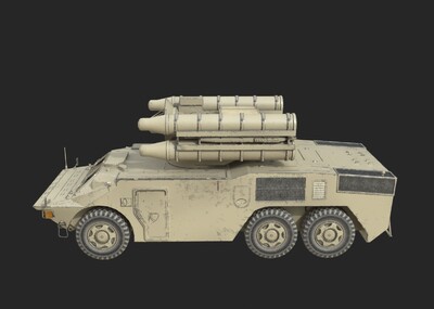 PBR 四涂装模型-装甲车／坦克模型库-3D Studio(.3ds)模型下载-cg模型网