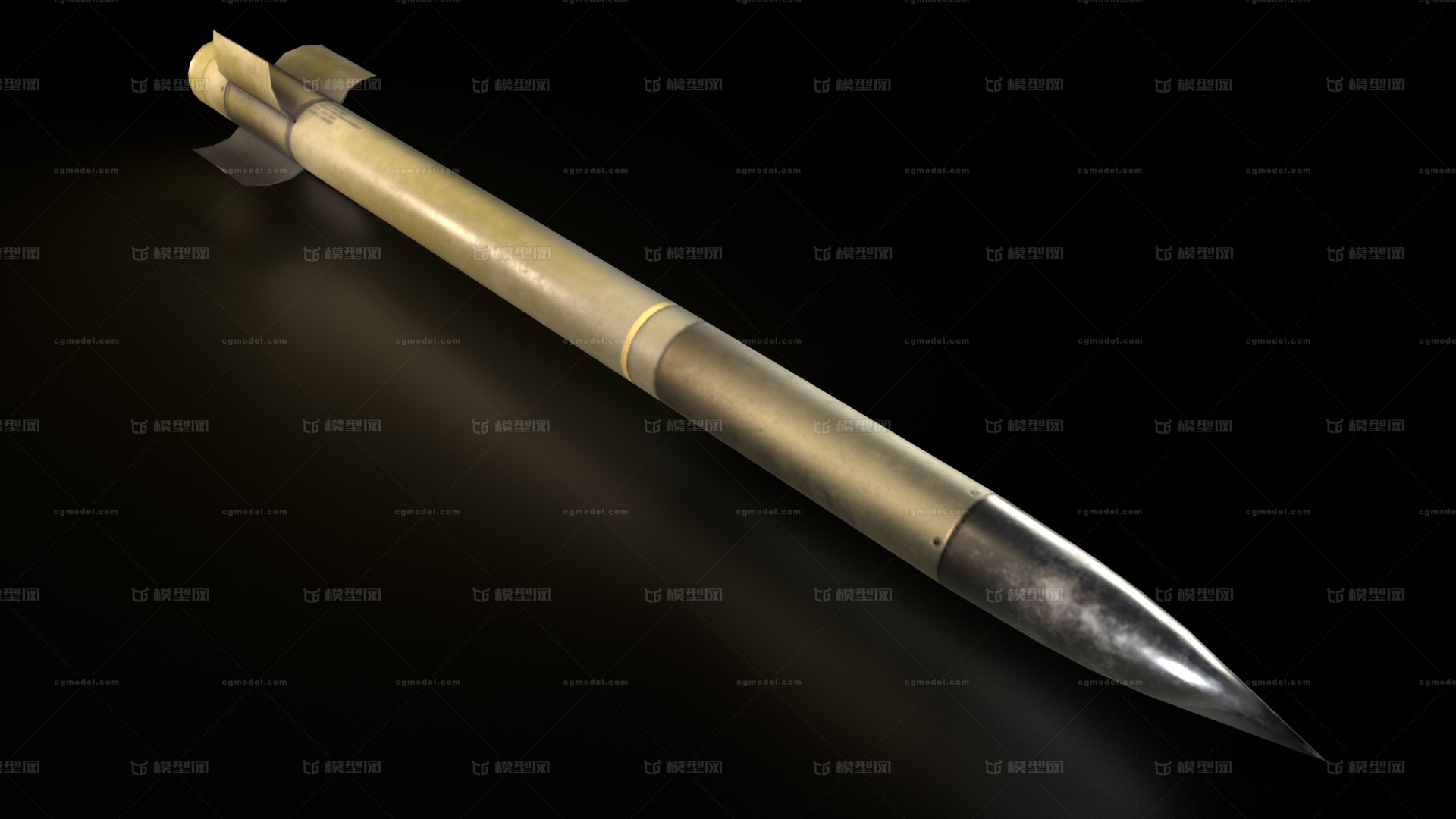 M26导弹 火箭弹——PBR次世代写实模型模型-火炮器械模型库-3ds Max(.max)模型下载-cg模型网