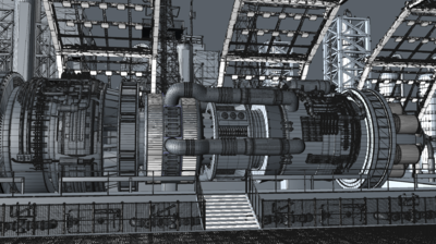 C4D 科幻工厂工程文件材质动画oc渲染动态广告能源核能模型-科幻场景模型库-Cinema 4D(.c4d)模型下载-cg模型网