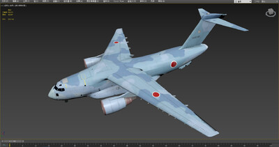 C2 日本自卫队模型-军用飞机模型库-3ds Max(.max)模型下载-cg模型网