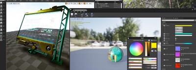UE4/UE5科幻 屏幕模型-场景部件模型库-FBX(.fbx)模型下载-cg模型网