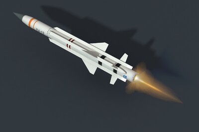 鹰击系列-YJ-12反舰导弹 写实导弹模型-其他器械模型库-FBX(.fbx)模型下载-cg模型网