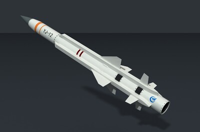 鹰击系列-YJ-12反舰导弹 写实导弹模型-其他器械模型库-FBX(.fbx)模型下载-cg模型网