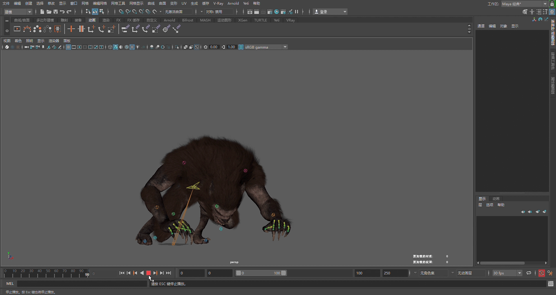 狼人（动画） 绑定模型-异形怪物模型库-FBX(.fbx)模型下载-cg模型网