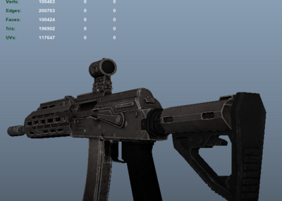 M416 冲锋枪模型-枪械模型模型库-Maya(.ma/.mb)模型下载-cg模型网