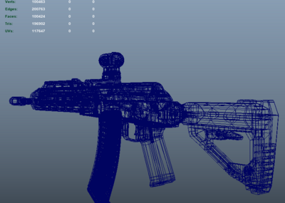 M416 冲锋枪模型-枪械模型模型库-Maya(.ma/.mb)模型下载-cg模型网