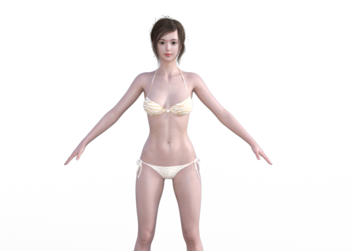 泳装 泳装美女模型-穿戴服饰模型库-Maya(.ma/.mb)模型下载-cg模型网