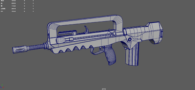 FAMAS突击步枪 自动步枪模型-枪械模型模型库-Blender(.blend)模型下载-cg模型网