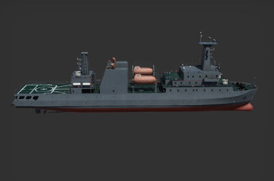 GY820综合保障船 保障船模型-军舰模型库-Maya(.ma/.mb)模型下载-cg模型网