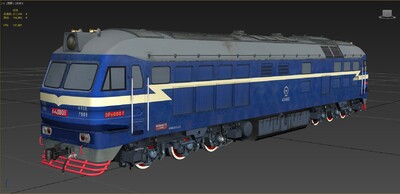 东风8型内燃机车(DF8 0001)模型-火车/轨道车模型库-3ds Max(.max)模型下载-cg模型网