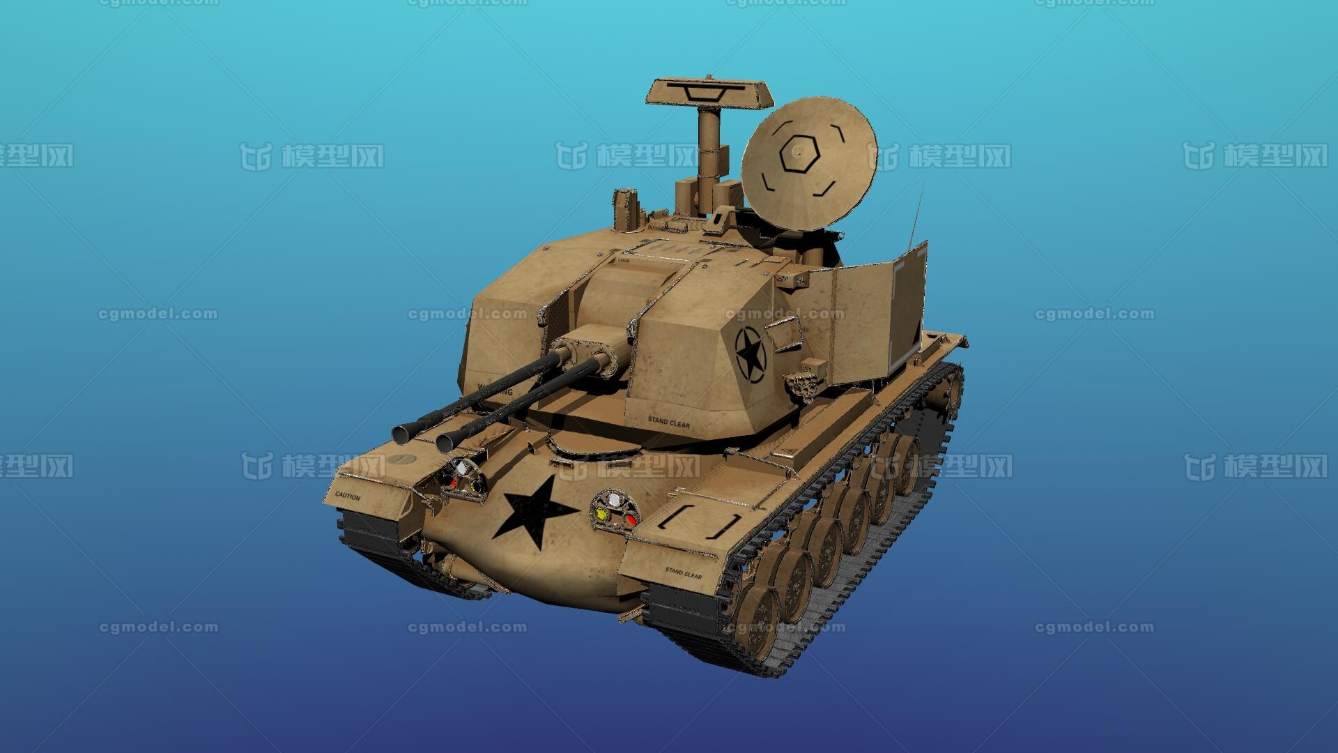 PBR次世代 美国M247自行防空炮模型-装甲车／坦克模型库-Maya(.ma/.mb)模型下载-cg模型网