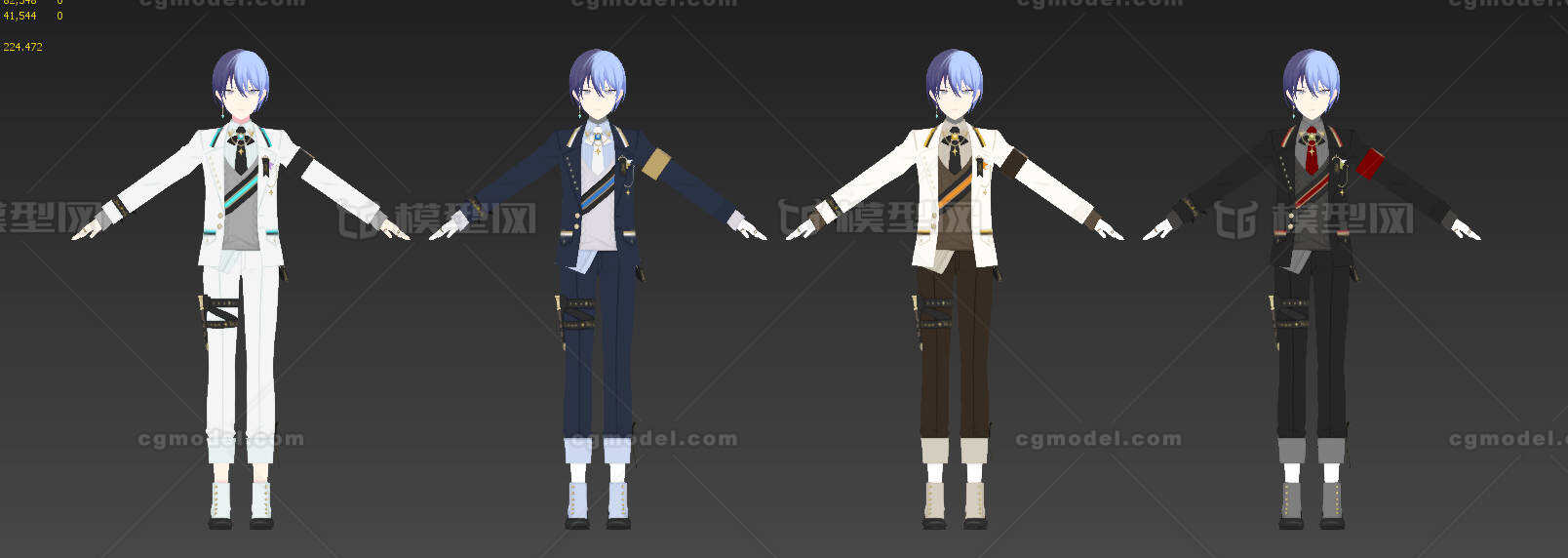 学生。职高 男生模型-男人模型库-OBJ(.obj/.mtl)模型下载-cg模型网