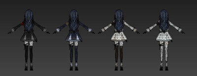 学生 职高模型-女人模型库-OBJ(.obj/.mtl)模型下载-cg模型网