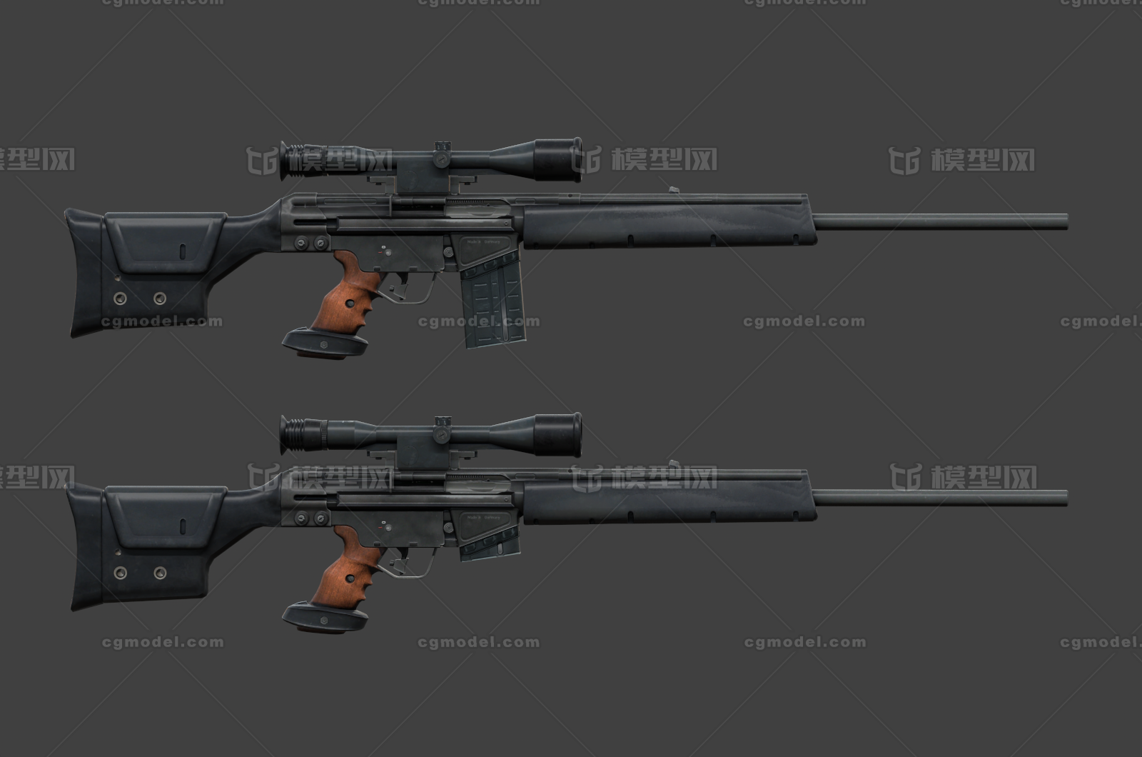 次世代 H&K模型-枪械模型模型库-OBJ(.obj/.mtl)模型下载-cg模型网