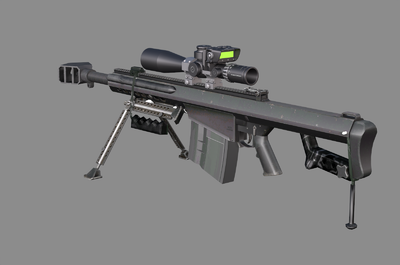 次世代 巴雷特XM109狙击步枪模型-枪械模型模型库-OBJ(.obj/.mtl)模型下载-cg模型网