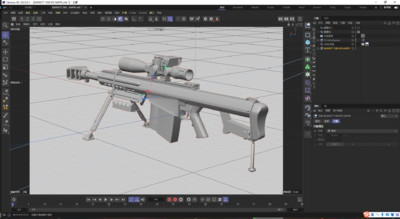 次世代 巴雷特XM109狙击步枪模型-枪械模型模型库-OBJ(.obj/.mtl)模型下载-cg模型网