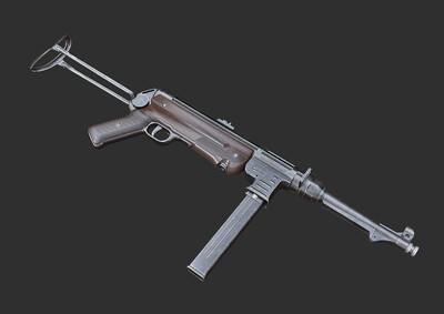 mp38冲锋枪 德国枪械模型-枪械模型模型库-FBX(.fbx)模型下载-cg模型网